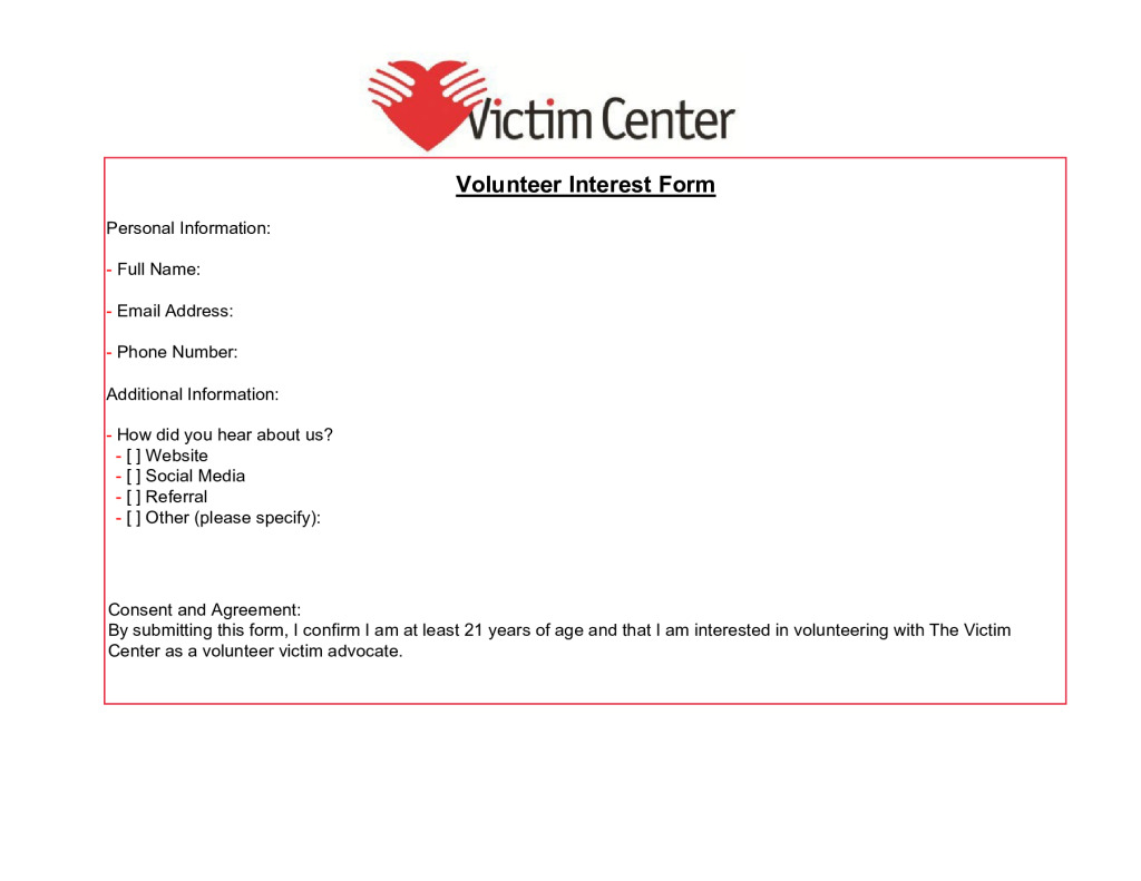 Interest form 3 (1) | The Victim Center
